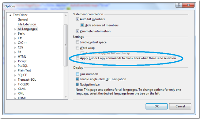 Prevent Cutting Or Copying Blank Lines In Visual Studio AshokaOn Tech 